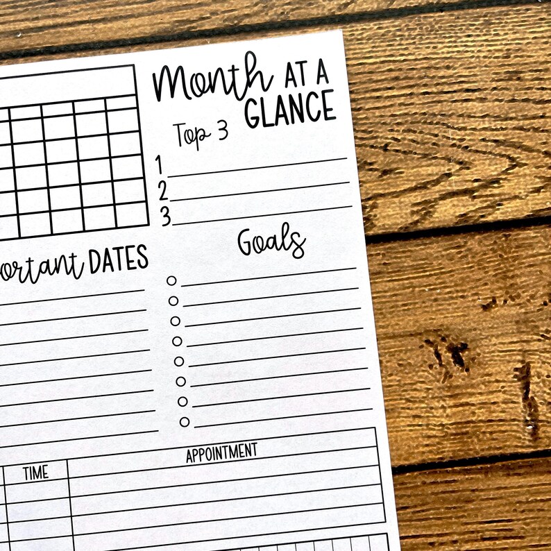 Jumbo A5 Sticker Flake - Month at A Glance - Gifts for Planners - Etsy