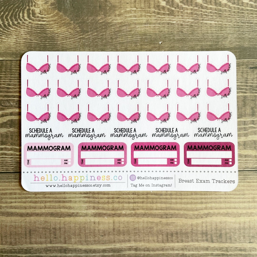Self Breast Exam - Schedule Mammogram - Mammogram Appointment - Planner ...