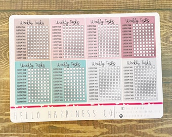 Checklists Planner Stickers Checklist Strip Stickers Varied - Etsy
