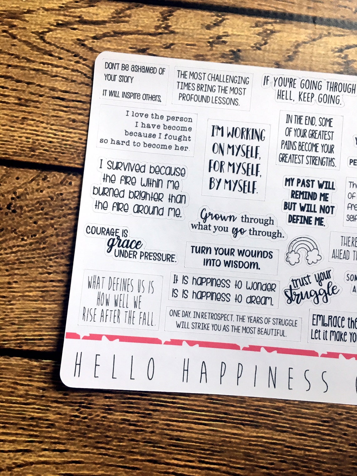 Overcoming Struggle Quote Planner Stickers - Etsy