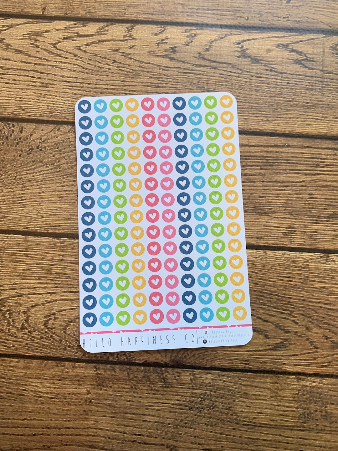 Small Icon Heart Dot Planner Stickers Many Color Options - Etsy