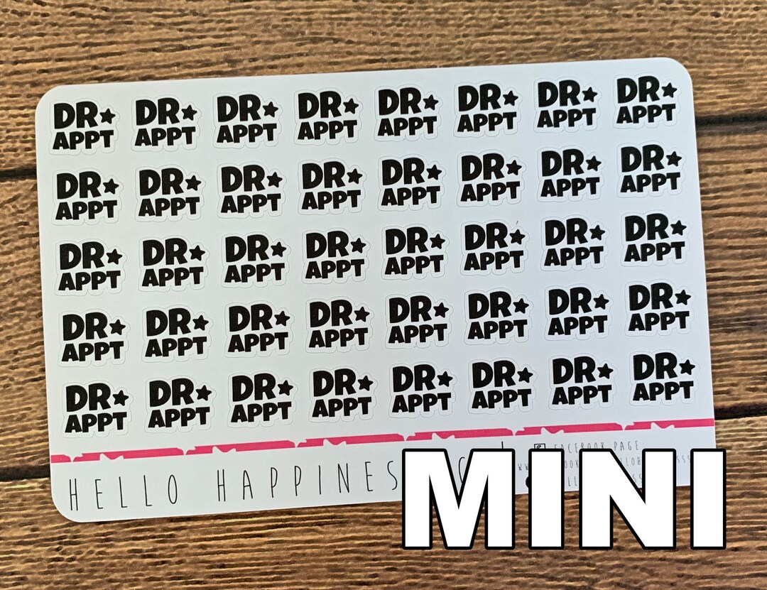 MINI Doctor Appointment Chunky Typography Planner Stickers - Etsy