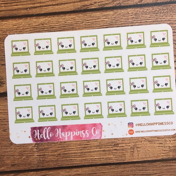 Kawaii Laptop Stickers Computer Stickers Planner Stickers | Etsy