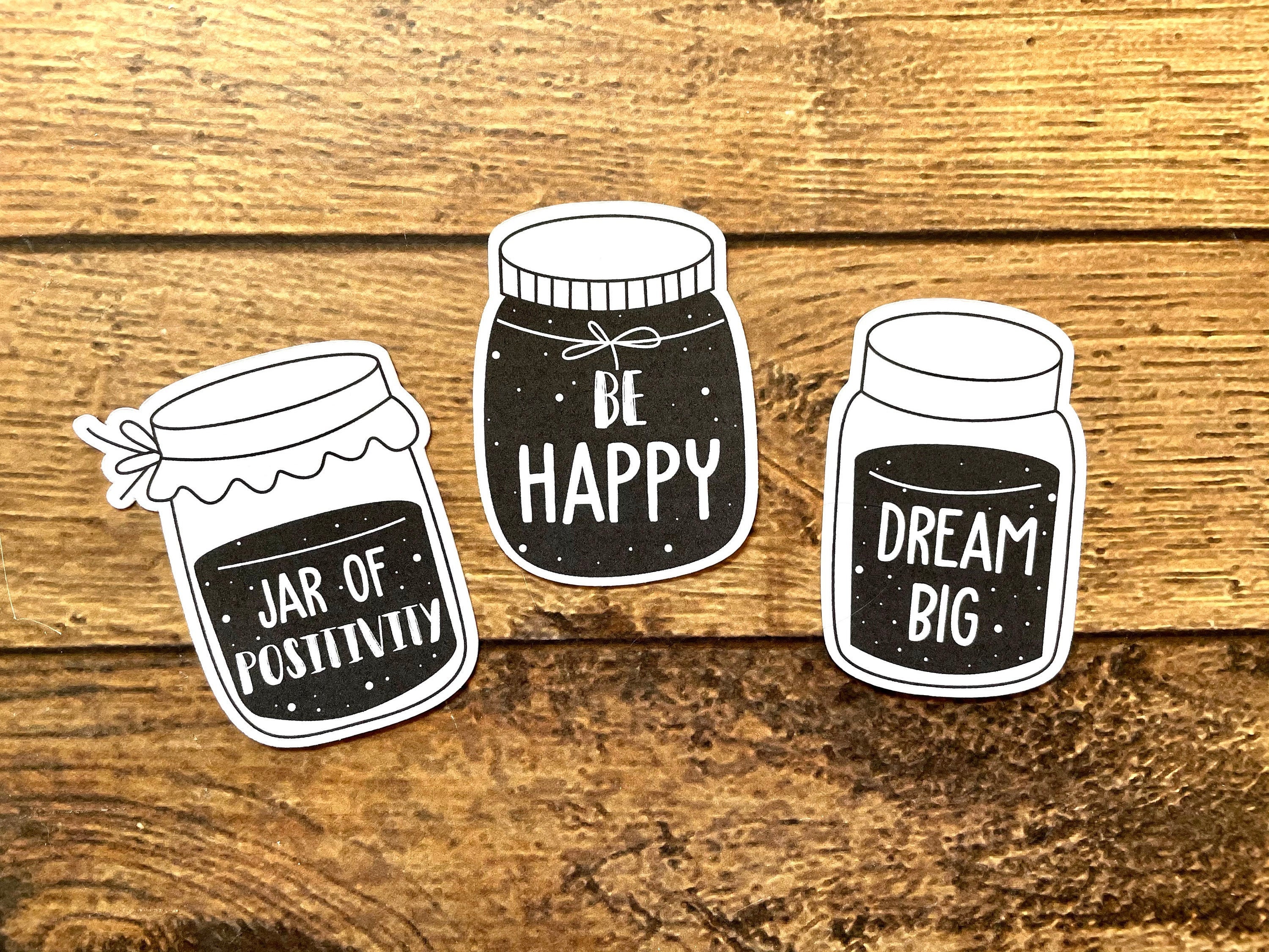 Positivity Mason Jar Quote Die Cuts Holographic Overlay - Etsy
