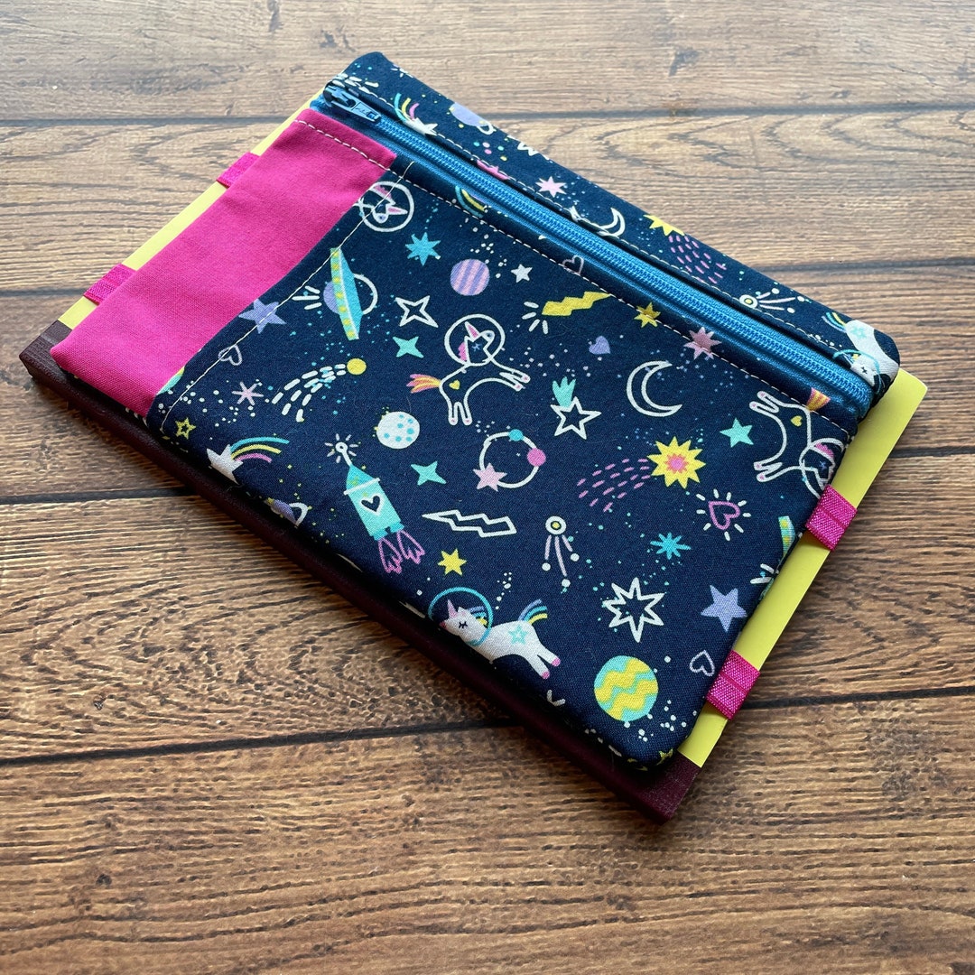 A5 Planner Pouch Featuring Elastic Straps - Space Doodles Featuring ...