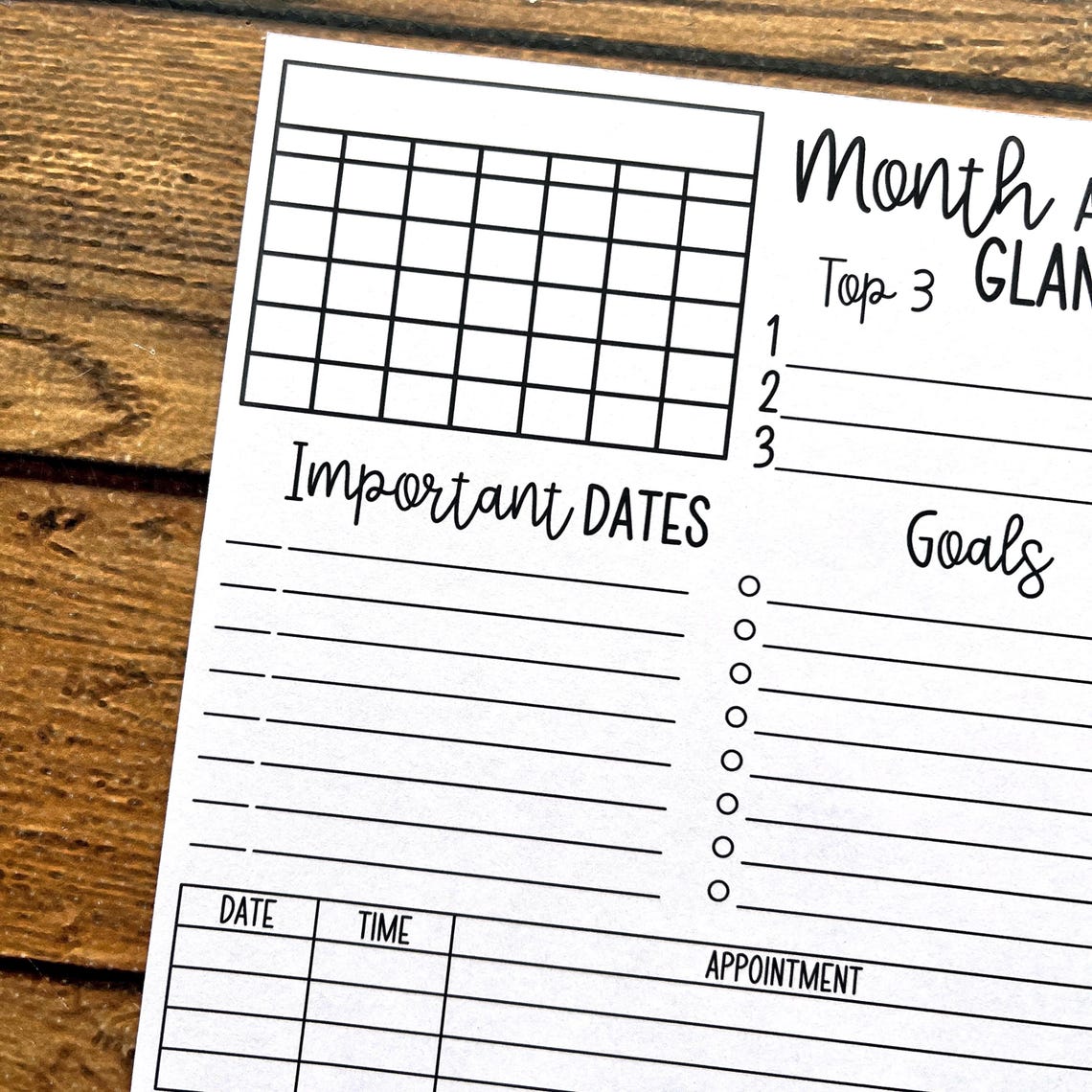 Jumbo A5 Sticker Flake - Month at A Glance - Gifts for Planners - Etsy