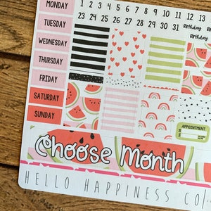 Printpression Monthly View Kit Watermelon - Etsy