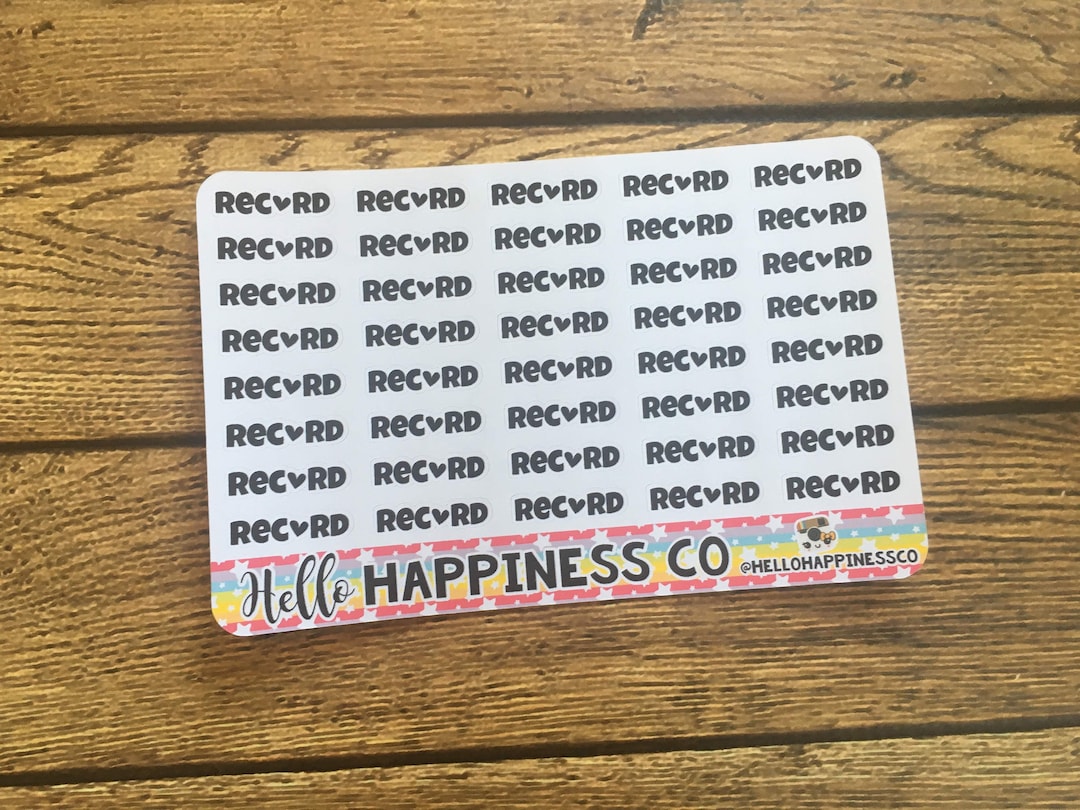Record Planner Stickers - Etsy