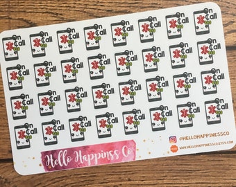 Nurse on Call Work Planner Stickers - Etsy