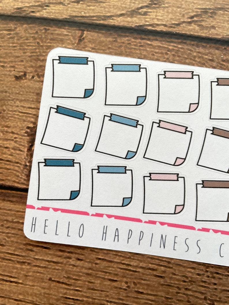 Mini Sticky Notes Planner Stickers Many Color Options - Etsy