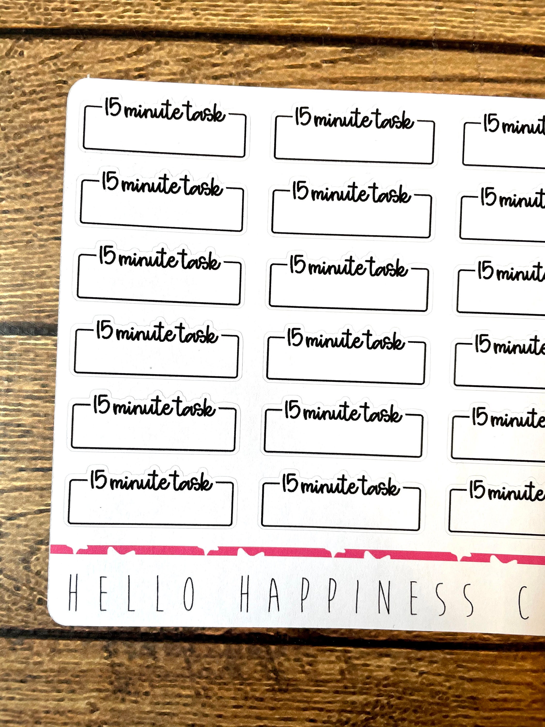 Script 15 Minute Task Task Boxes Pegatinas del | Etsy