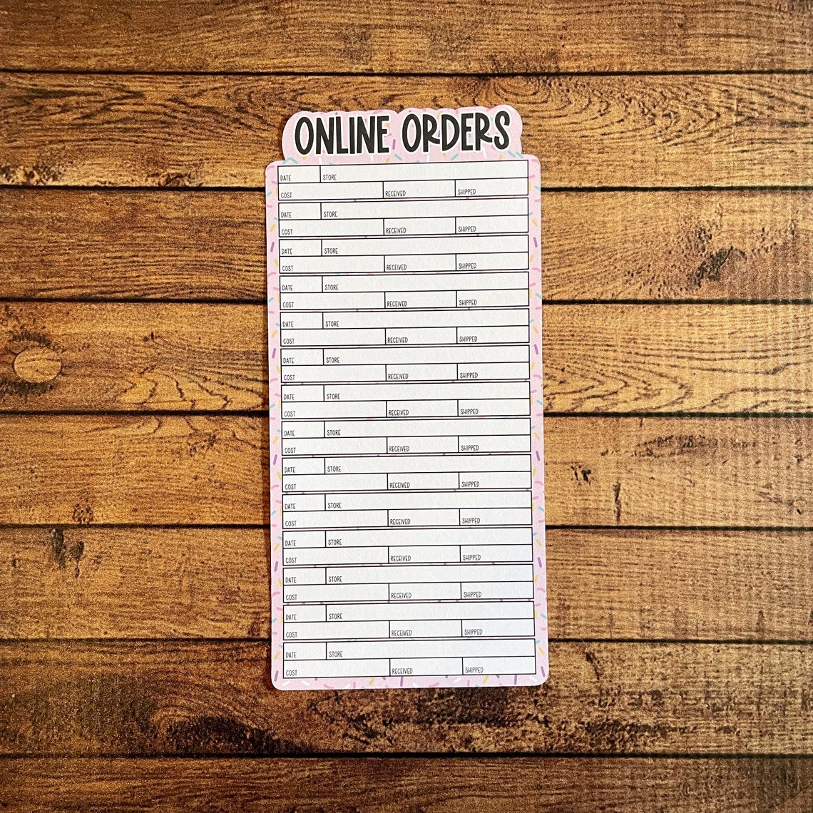 Hobonichi Weeks Jumbo Die Cut Sticker - Online Order Tracker - Full ...