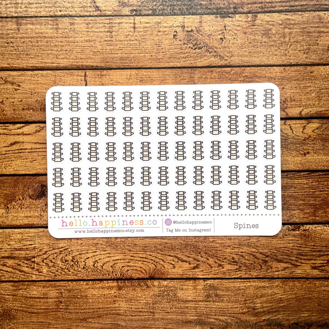 Doodle Spine Planner Stickers - Orthopedic Stickers - Chiropractor ...