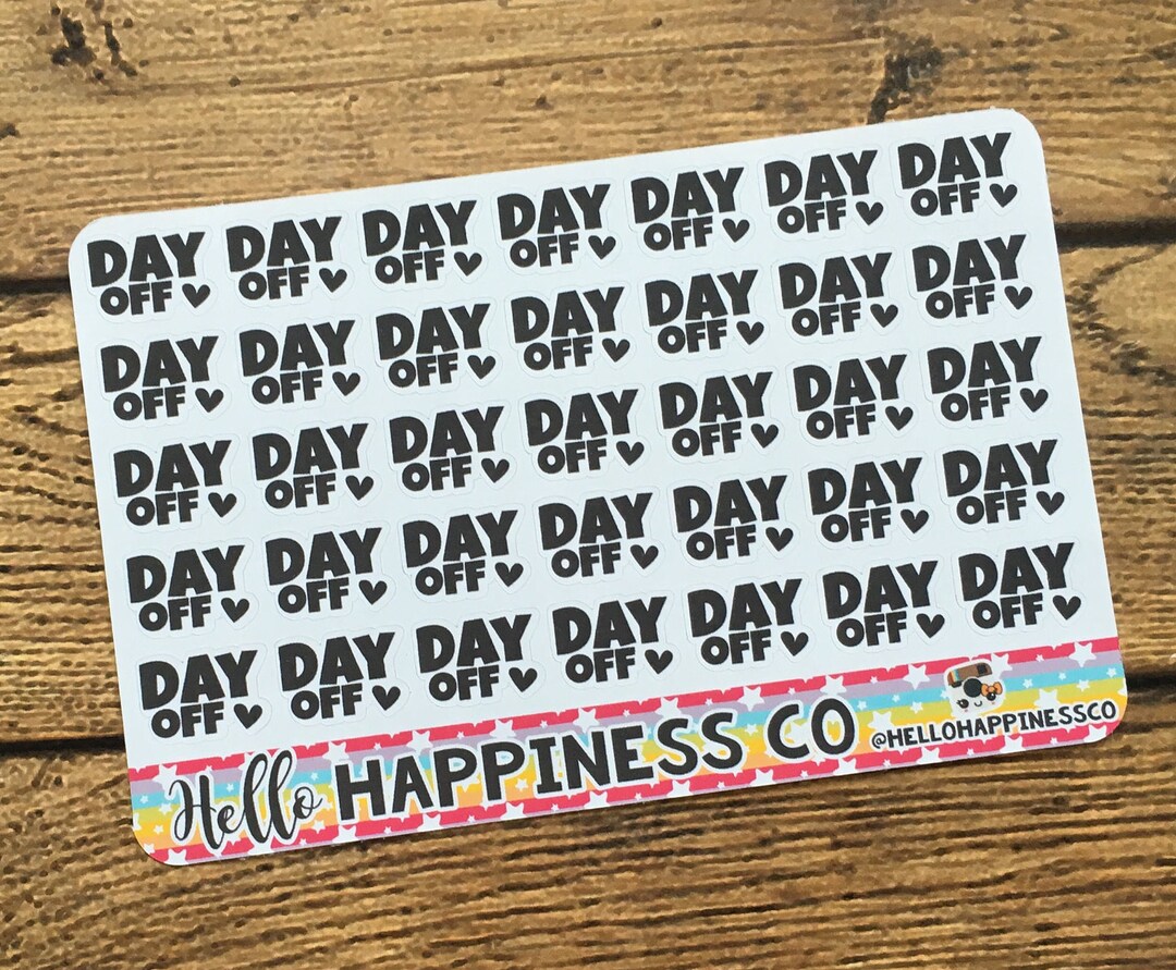 Day off Planner Stickers - Etsy