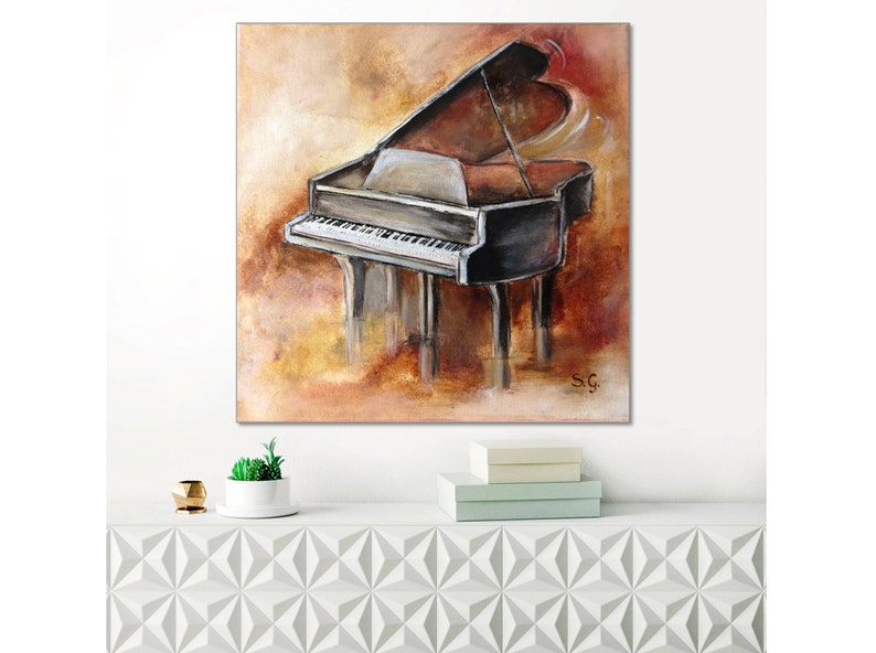 Piano Painting Music Painting Piano on Canvas Music Wall Art - Etsy