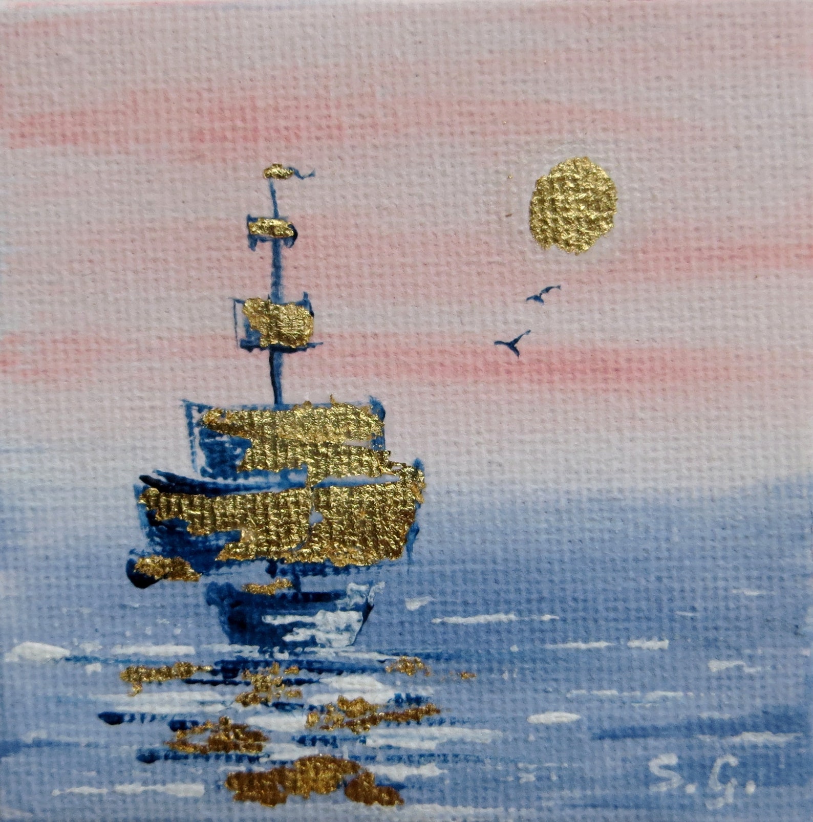 Small Paintings Sailboat Miniature Paintings Small Canvas Art | Etsy