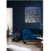 Blue Painting on Canvas Silver Textured Painting Acrylic - Etsy