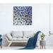 Blue Painting on Canvas Silver Textured Painting Acrylic - Etsy