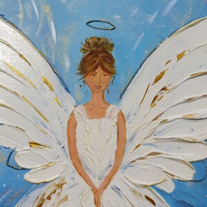 Angel Painting Angel Blessings White Angel Wings Wall Decor Angels on ...