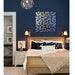 Blue Painting on Canvas Silver Textured Painting Acrylic - Etsy
