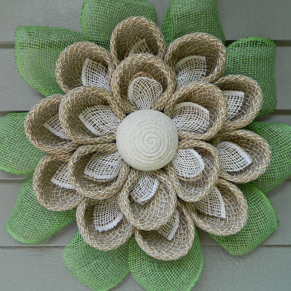 Summer Burlap Wreath - Etsy