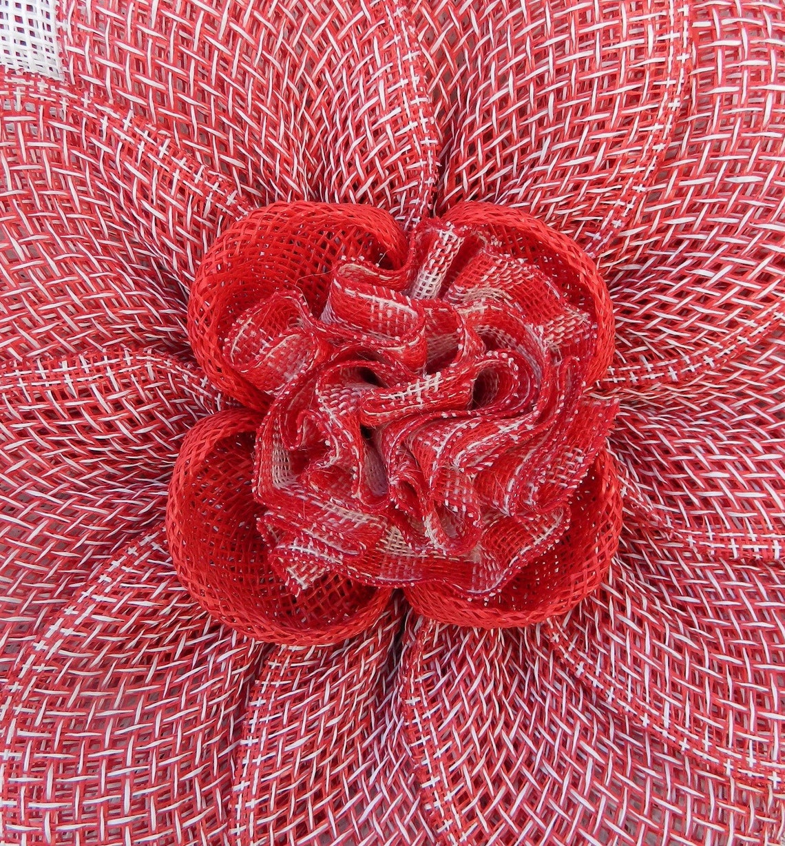 Spring Summer Front Door Wreath Red Flower Wreath Gingham - Etsy