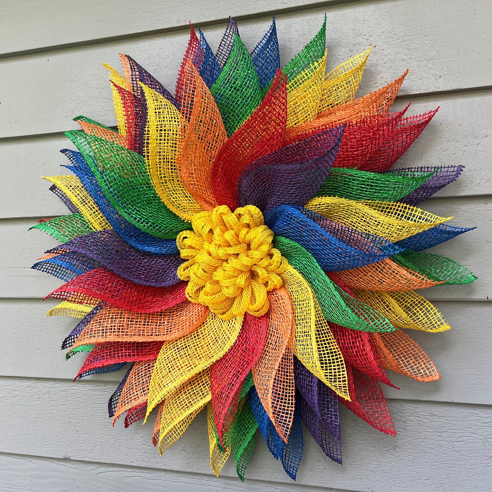 Rainbow Flower Wreath, June Pride Wreath, Rainbow Wreath, LGBTQ Wreath ...