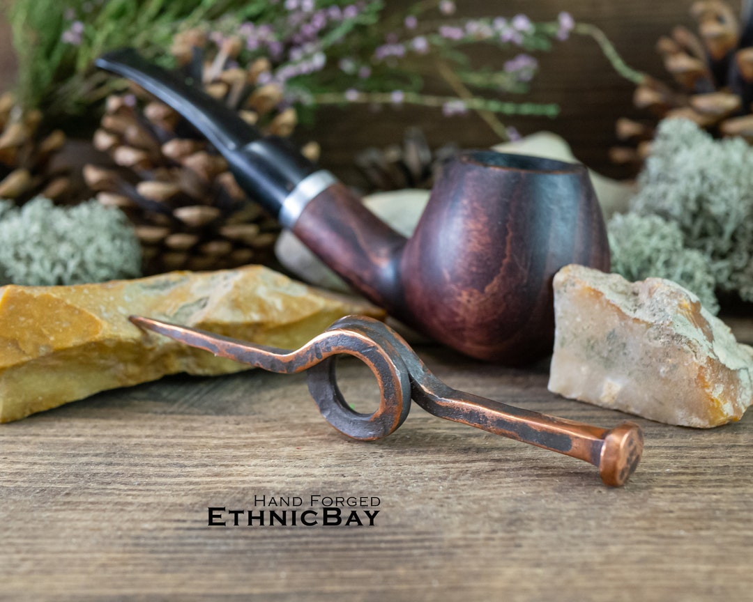Copper Tobacco Pipe Tool. Handmade Tobacco Tamper. Hand Forged Nail ...