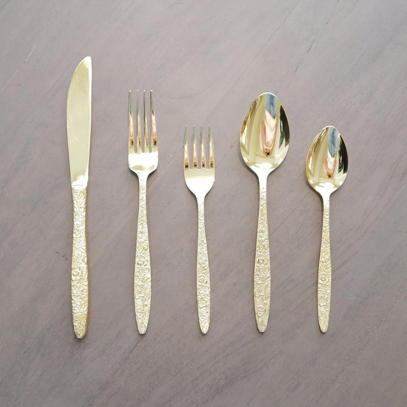 Gold and Silver Flatware - Etsy