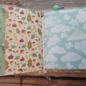 Big Fabric and Vintage Lace Junk Journal, Child and Puppy, 9x7 Inches ...