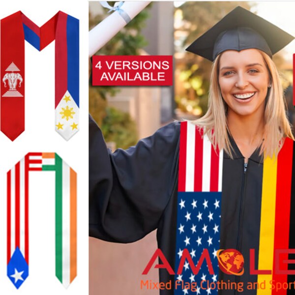 Custom Flag Graduation Stoles Sashes - Etsy