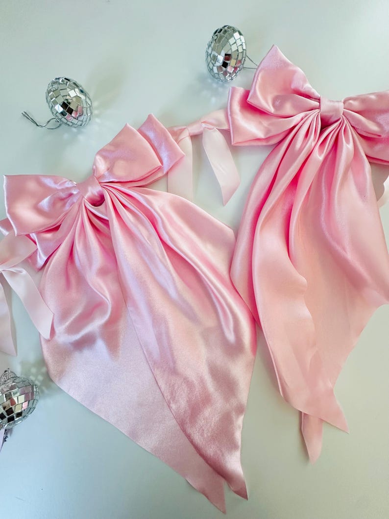 Pink Bow Garland – Handmade Romantic Decor, 6ft - Etsy