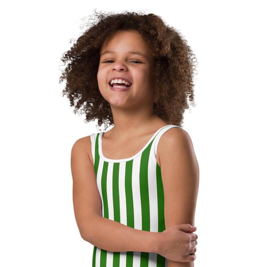 Girls Swimsuit, Kids Swimming Costume, Striped Children Swimmers ...