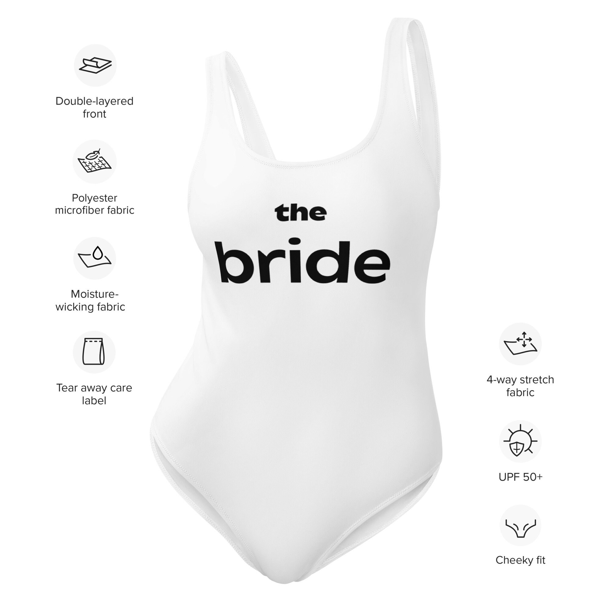 Swimsuit for Bride One Piece Swimmers for Bachelorette Party Bridal ...