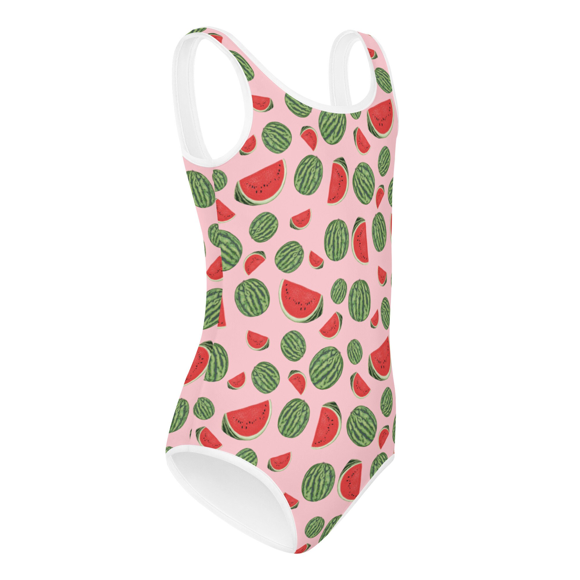 Girls Kids Swimsuit With Watermelon Illustrations Pattern Have Fun and ...
