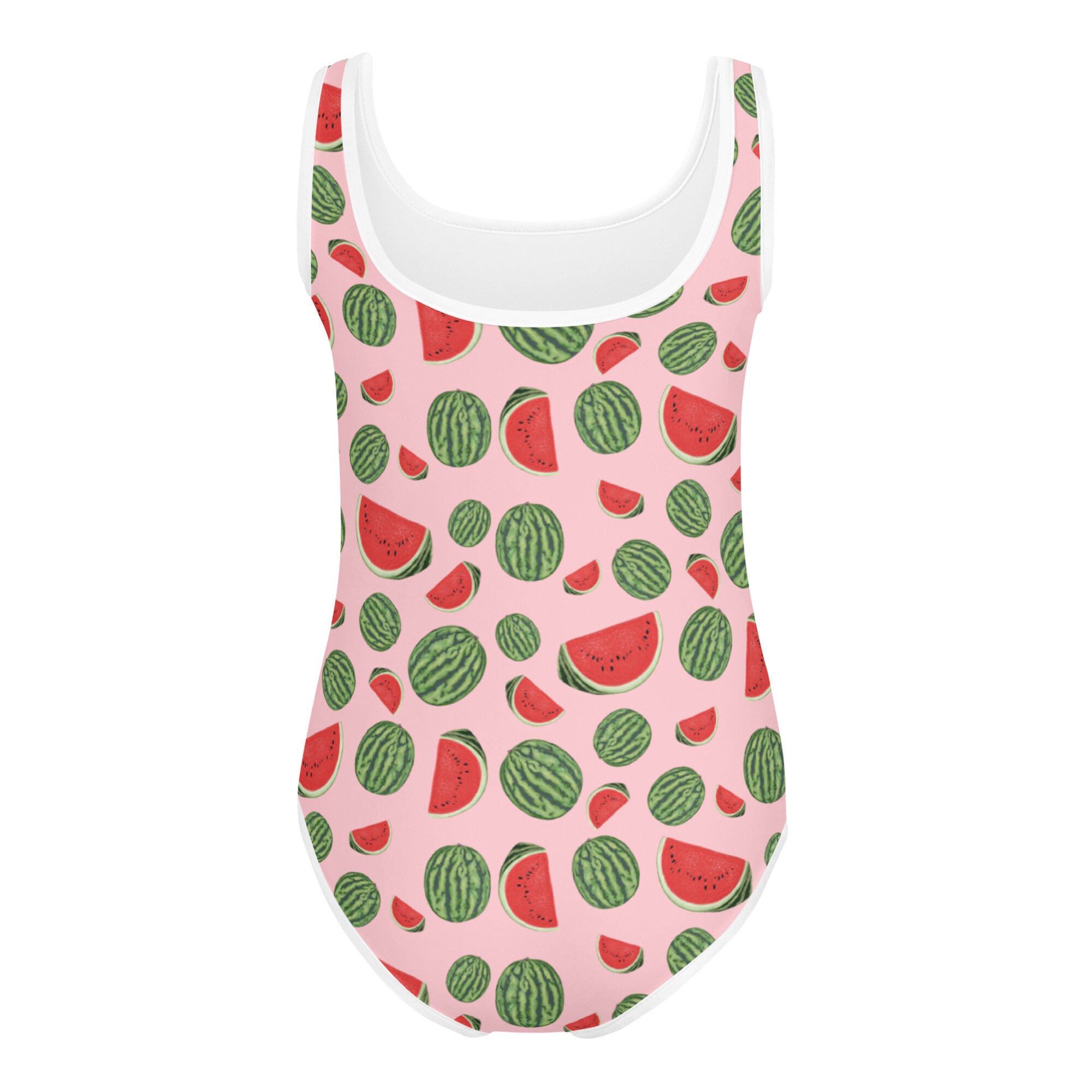 Girls Kids Swimsuit With Watermelon Illustrations Pattern Have Fun and ...