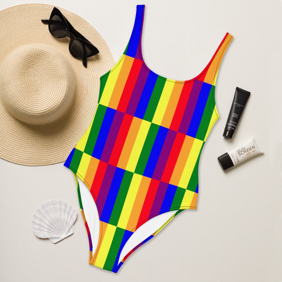 LGBTQ One Piece Swimsuit Rainbow Pride and Proud LGBT LGBT - Etsy