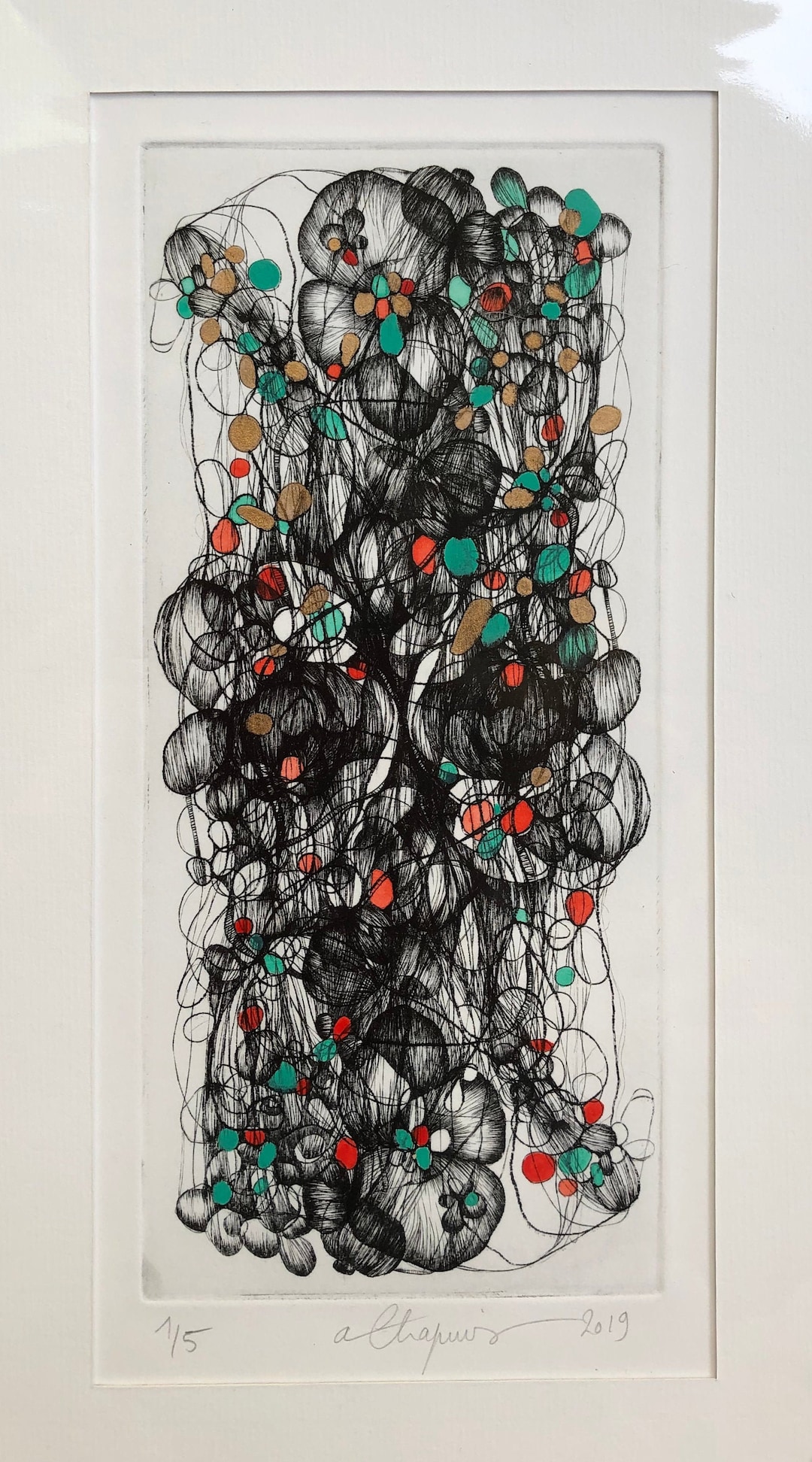 Illustration of Imaginary Flowers Made From a Burin Engraving and ...