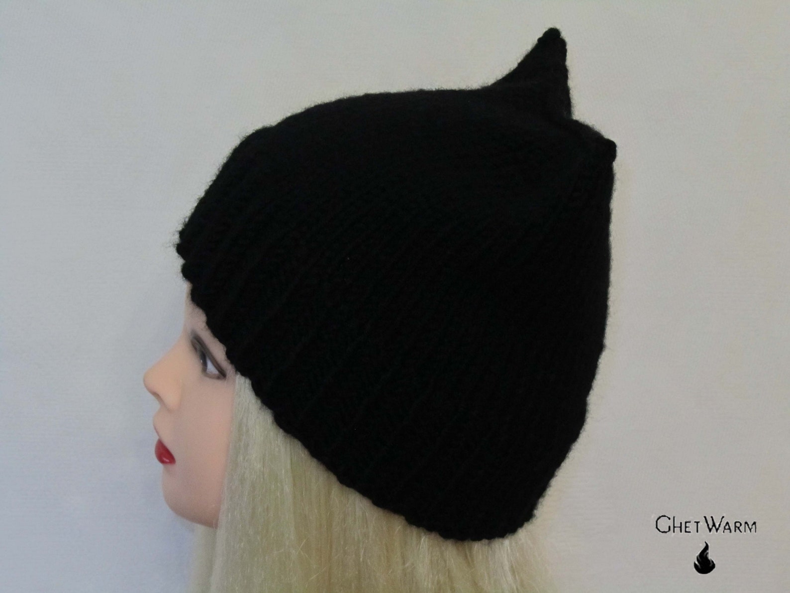 Cat Hat Kitty Ears Hat Cat Beanie Black Cat Hat Animal - Etsy