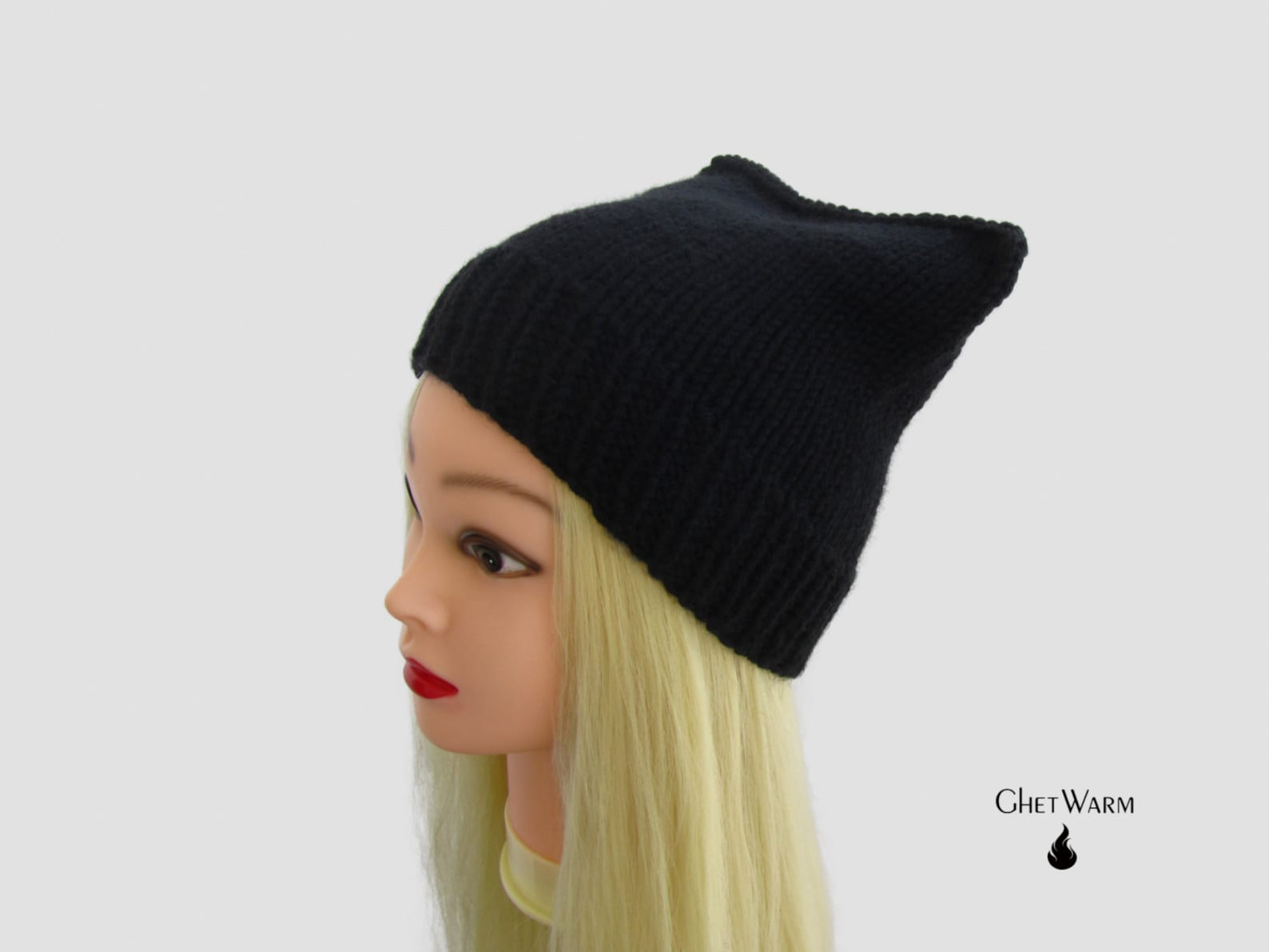 Cat Hat Kitty Ears Hat Cat Beanie Black Cat Hat Animal - Etsy