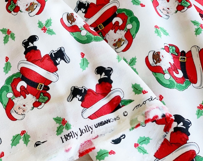 African American Santa Fabric African American Santa Small by Tarak ...