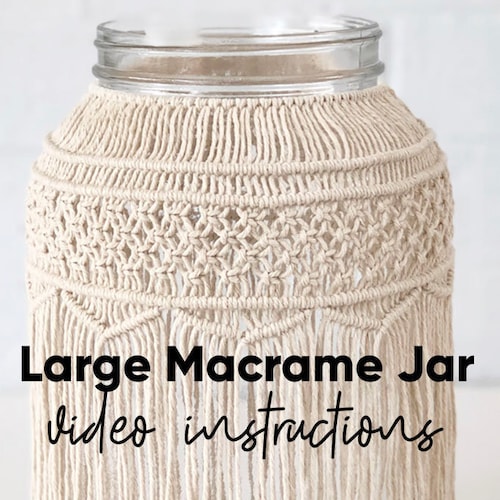 Video Tutorial Medium Macrame Jar Pattern - Etsy Canada