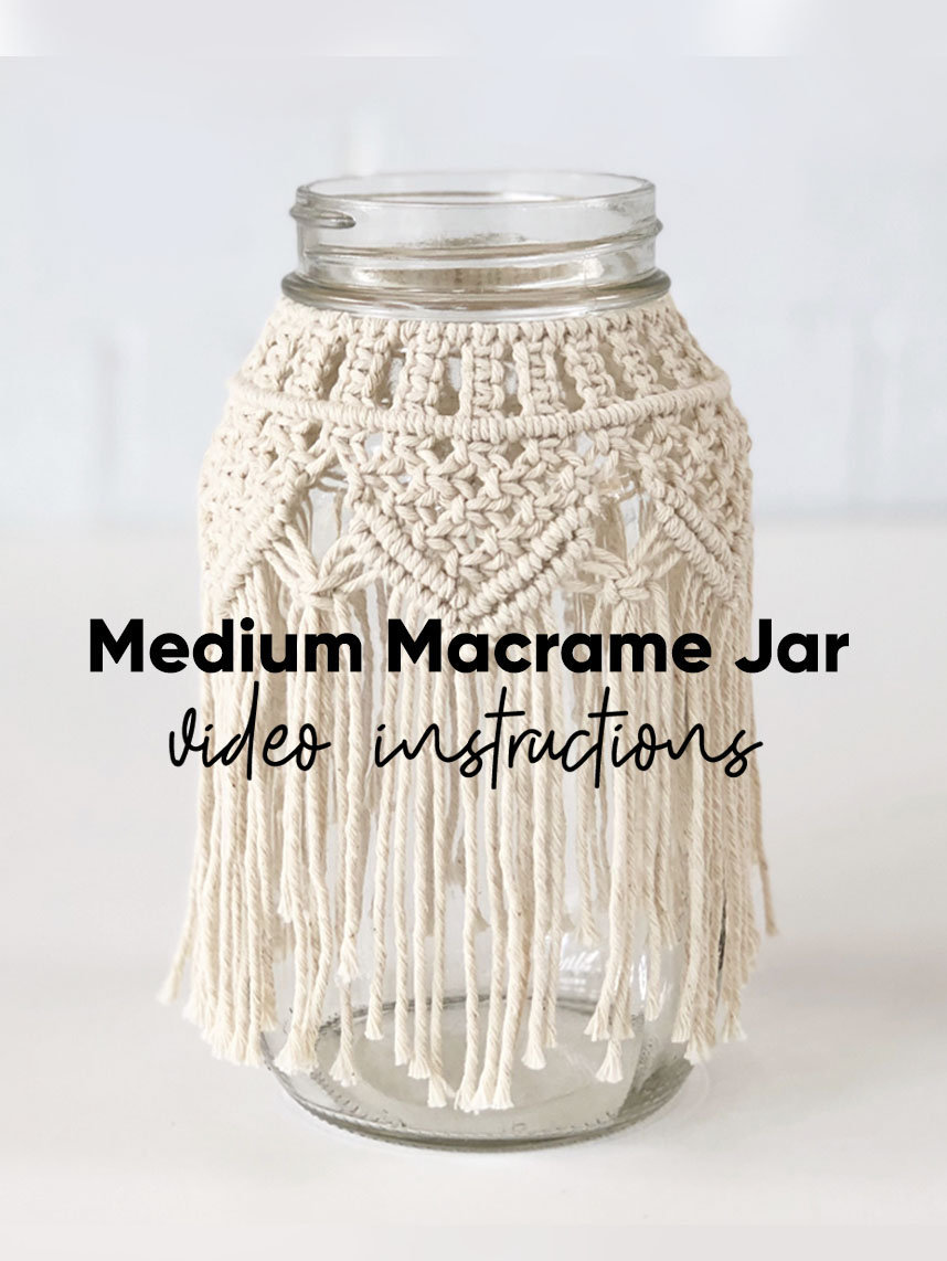 Video Tutorial Medium Macrame Jar Pattern | Etsy