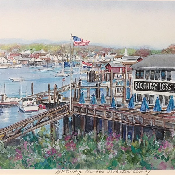 Harbor Scene Art - Etsy