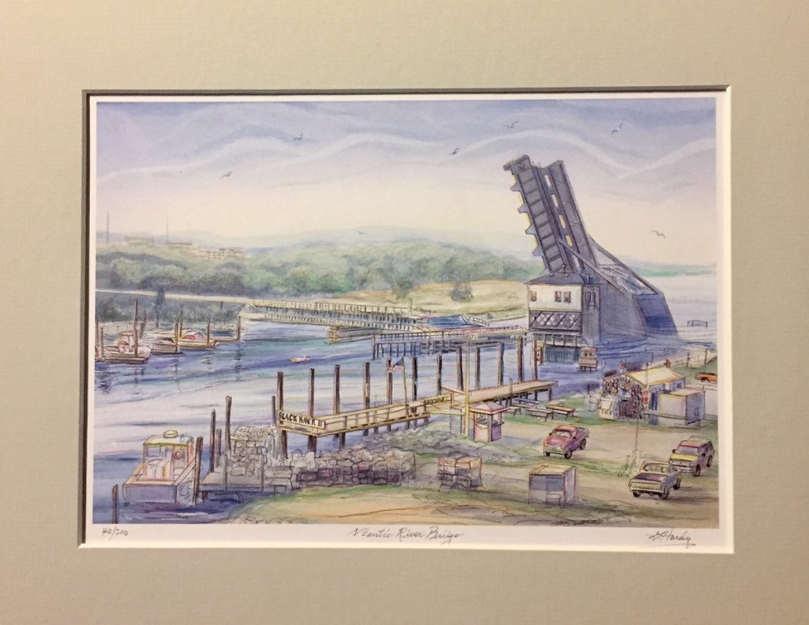 Niantic River Bridge Railroad Bridge Carrying Amtrak N.E. | Etsy