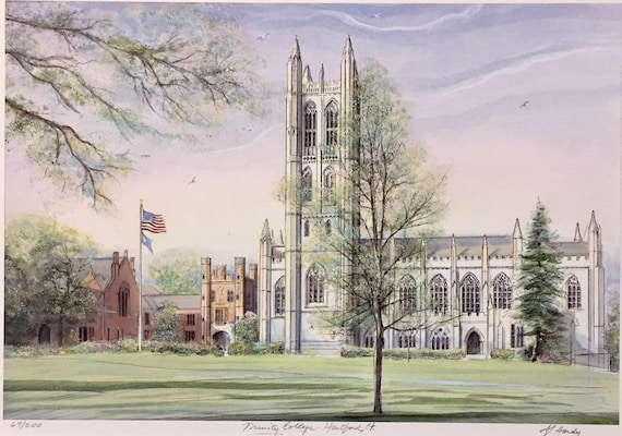 Trinity College Wall Art Private Liberal Arts College in | Etsy