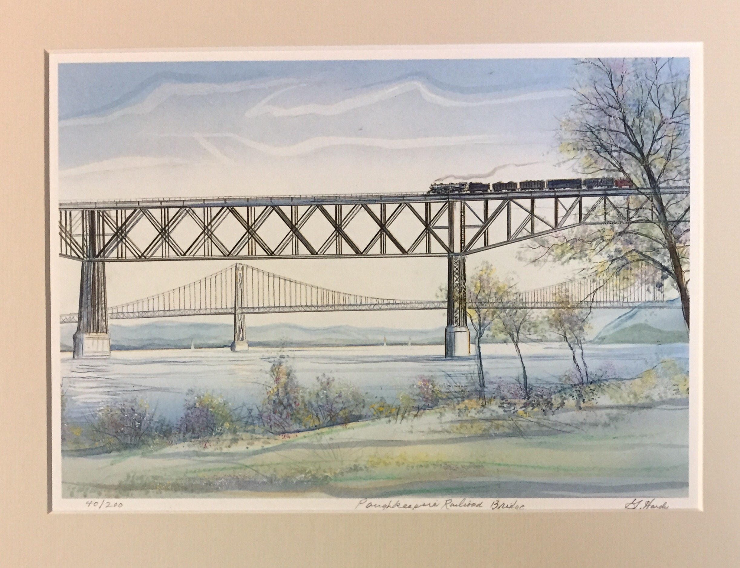 Poughkeepsie Railroad Bridge Wall Art of Hudson River Gift - Etsy