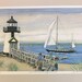 Nantucket Brant Point Lighthouse, Lighthouse Art, Matted American ...