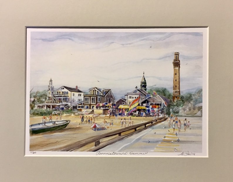 Provincetown in Summer, Wall Art of Fabulous Seaside Town in Cape Cod ...
