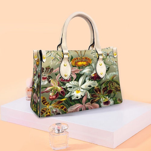 Floral Handbag, Floral Designer Crossbody Bag. Floral Print Artificial ...